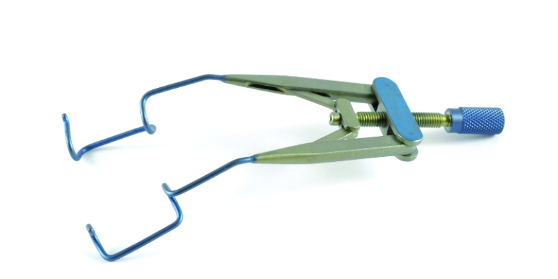 - Lieberman Temporal Speculum, Titanium, Angled 45 Degrees, Open 16mm ...